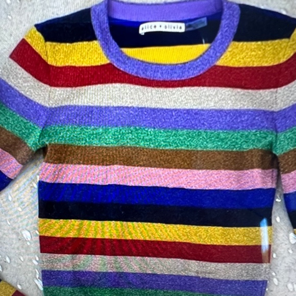 Alice + Olivia | Tops | Alice And Olivia Rhodes Rainbow Sweater | Poshmark
